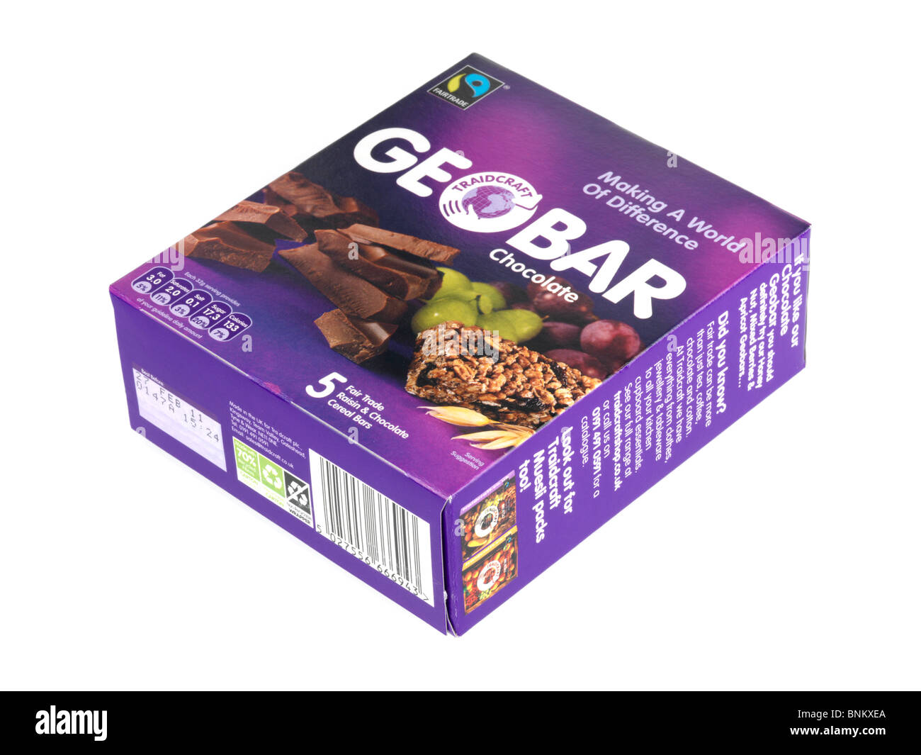 Raisin and Chocolate Bar Stock Photo - Alamy