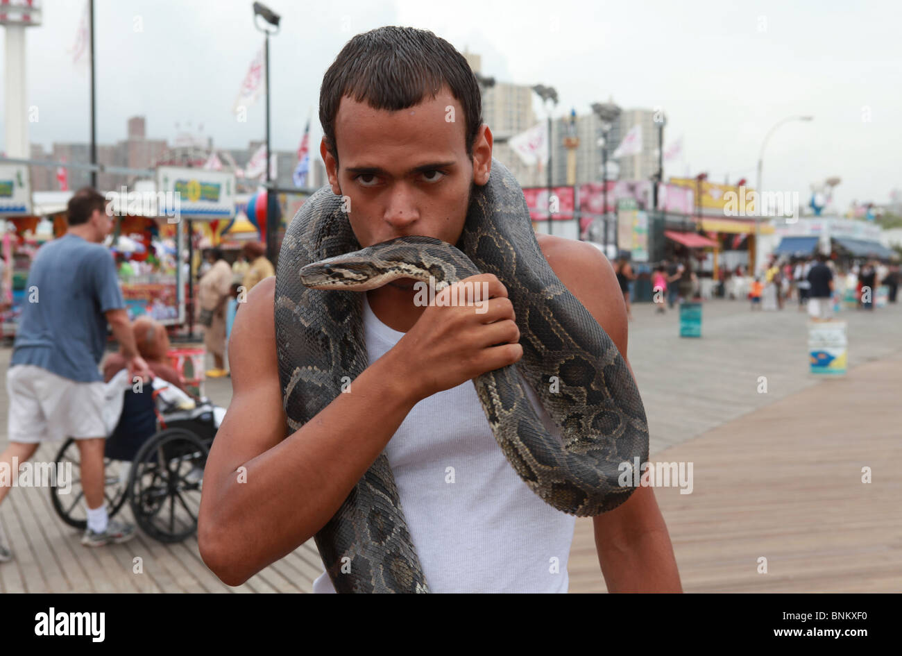 Man with snake tongue hi-res stock photography and images - Alamy