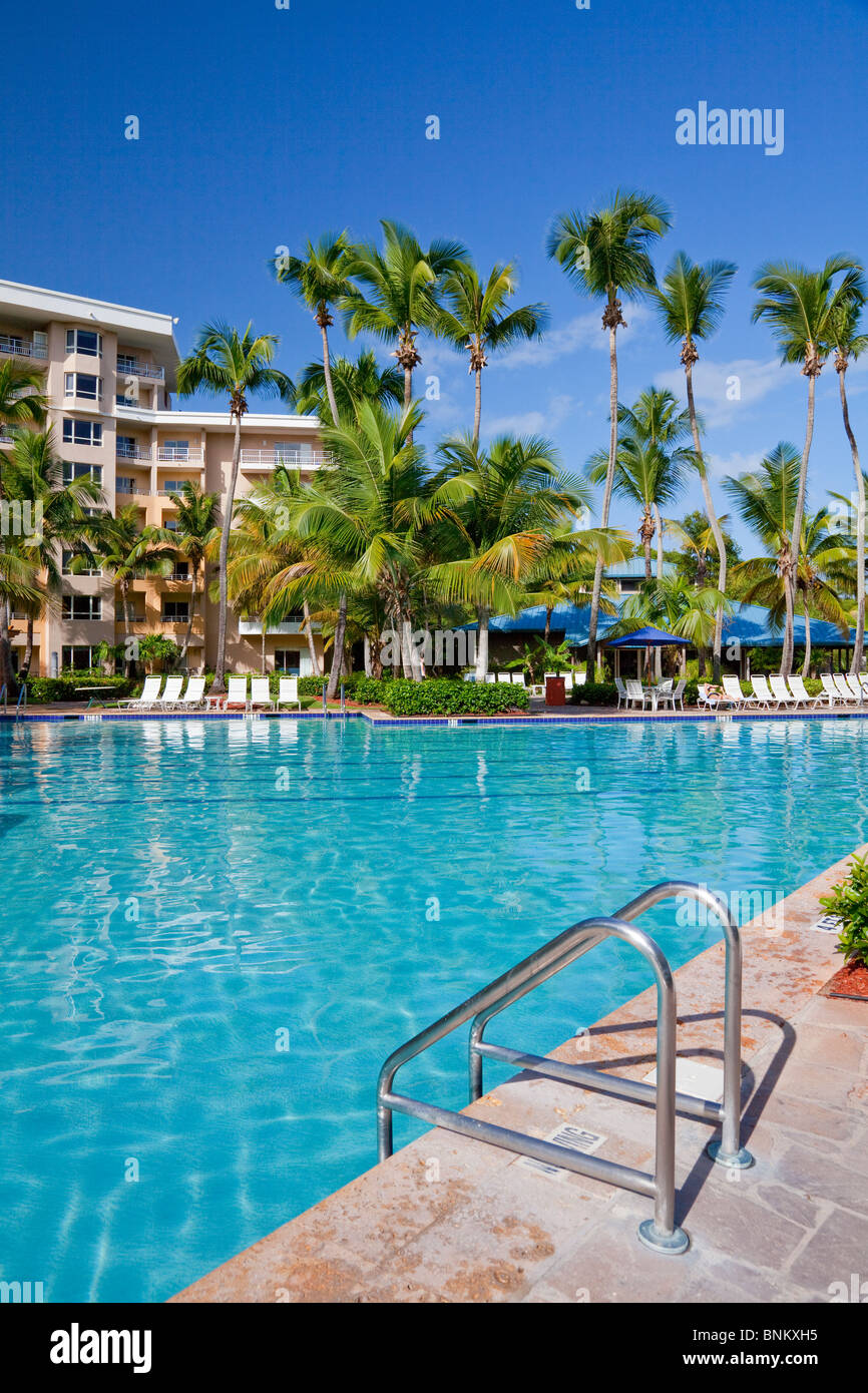 The swimming pool area of the Hyatt Dorado resort near San Juan, Puerto ...