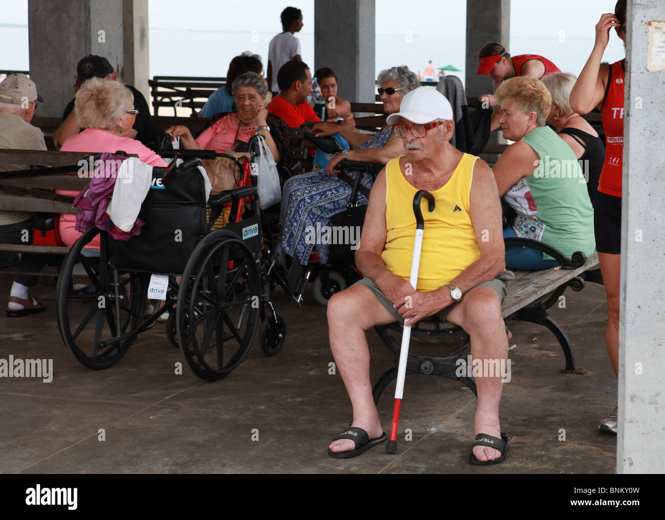Senior citizens - Brighton Beach Stock Photo - Alamy