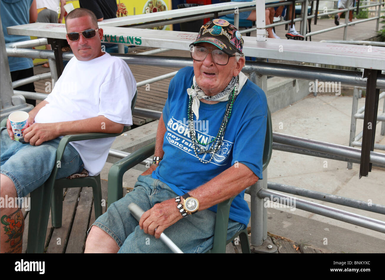 Mayor of Coney Island with cane Stock Photo - Alamy