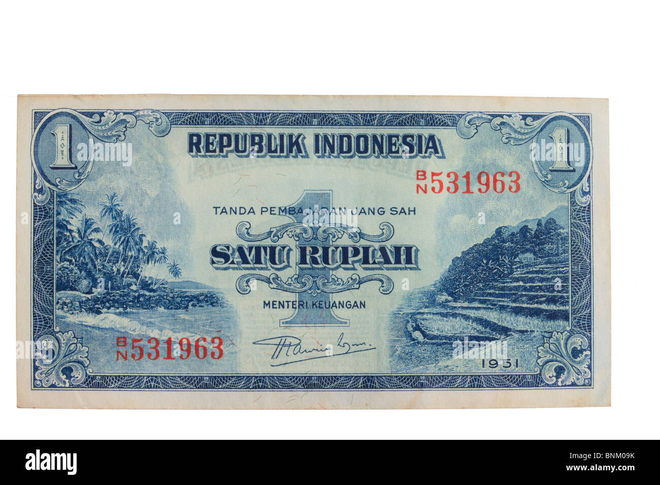 Vintage Indonesian Currency bank note close up Stock Photo - Alamy