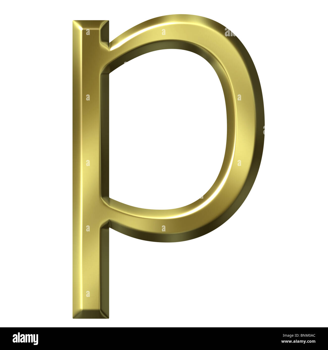 3d golden letter p Stock Photo - Alamy