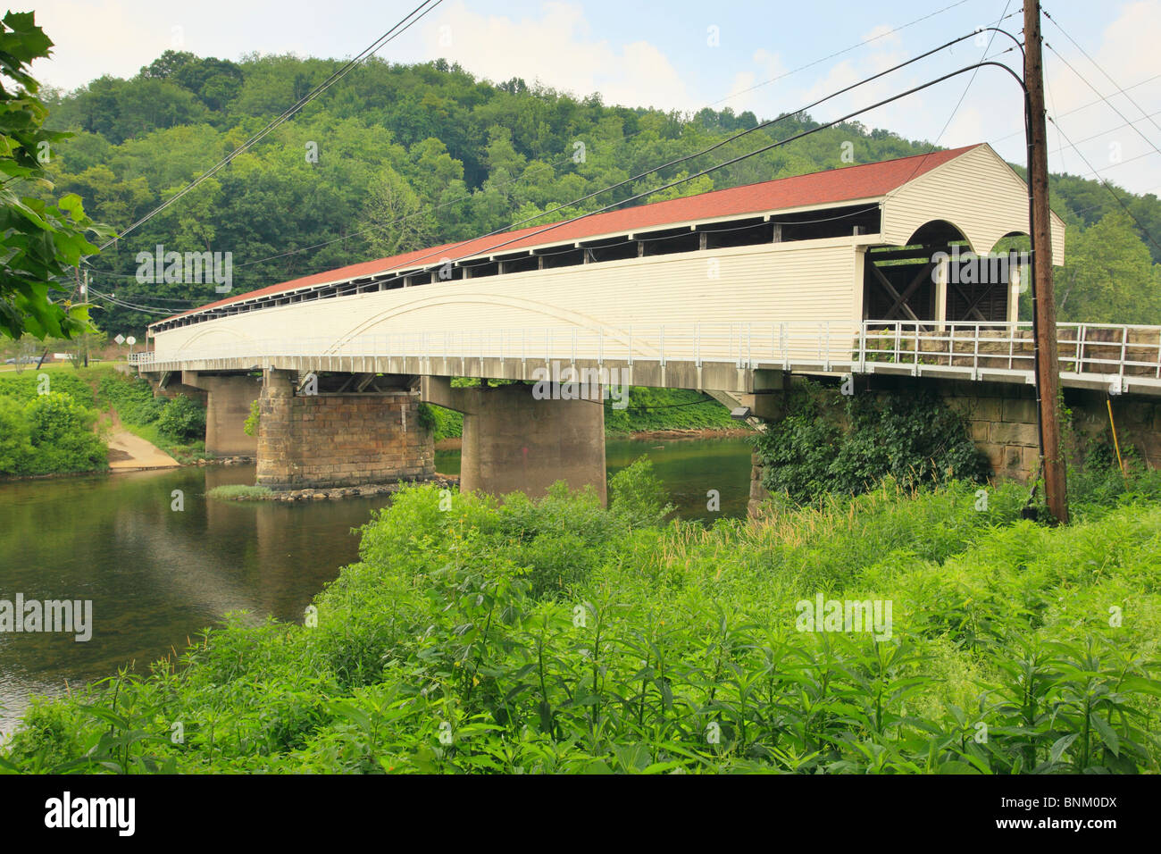 The Phillippi Covered Bridge over the Tygart Valley River, Phillippi ...