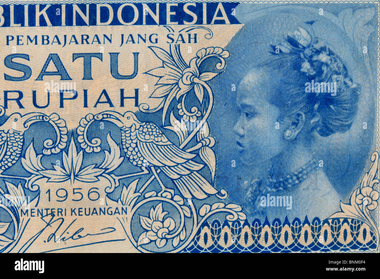 Vintage Indonesian Bank note close up Stock Photo - Alamy