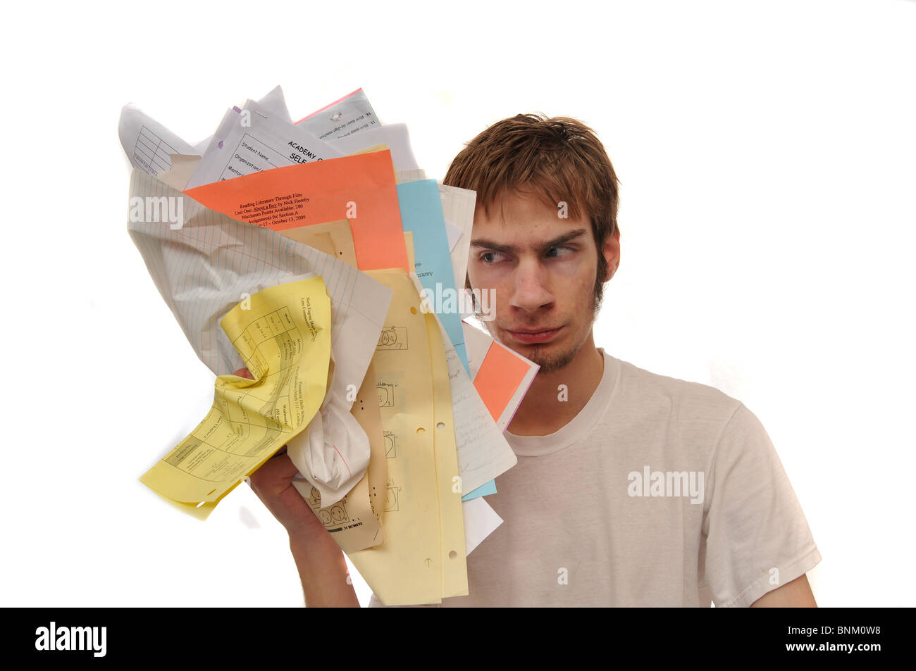 Man ripping paper hi-res stock photography and images - Alamy