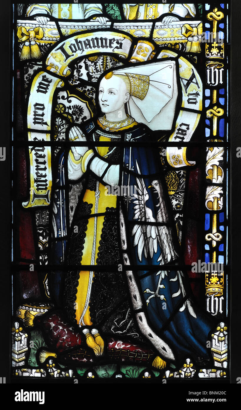 The Greville window, St. Peter`s Church, Binton, Warwickshire, England ...