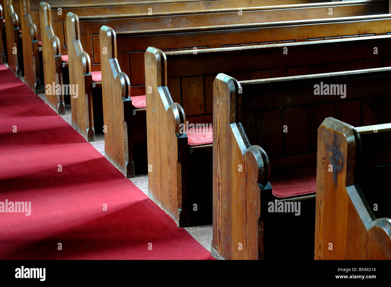 Pews in St. Peter`s Church, Binton, Warwickshire, England, UK Stock ...