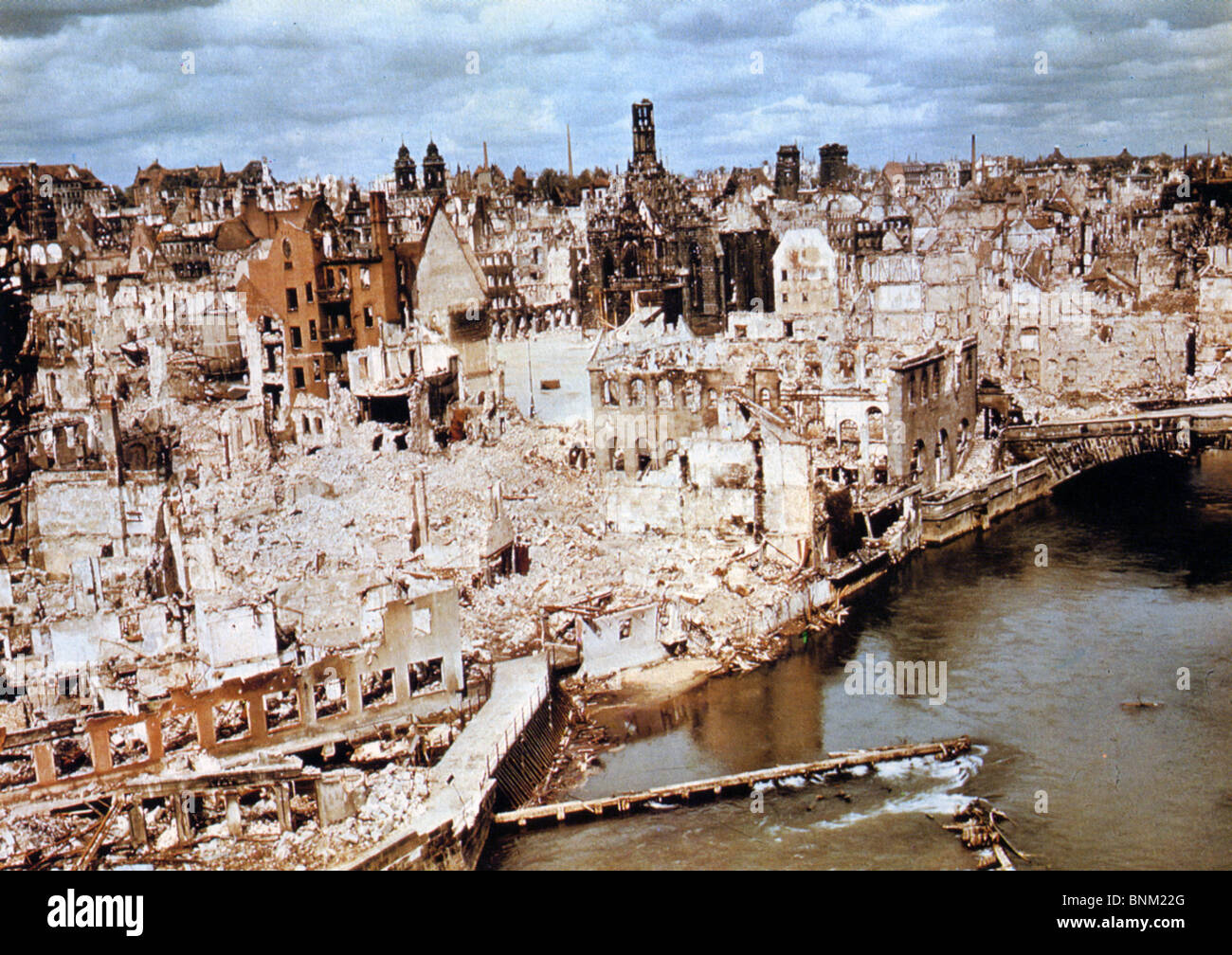 NUREMBERG in August 1945 showing the effects of Allied bombing Stock ...