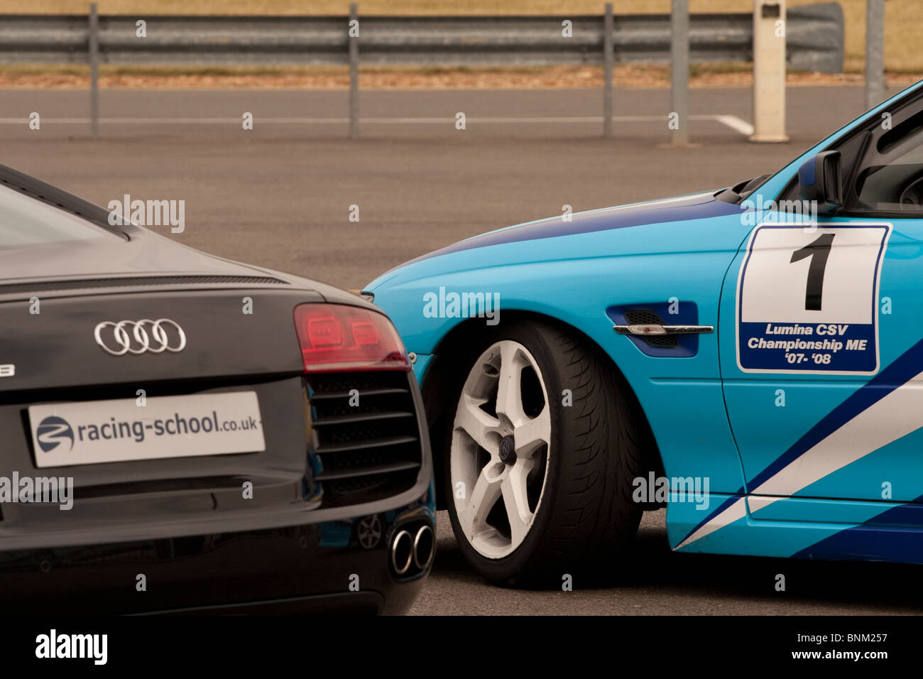 Racing cars at Rockingham speedway motor circuit Stock Photo - Alamy