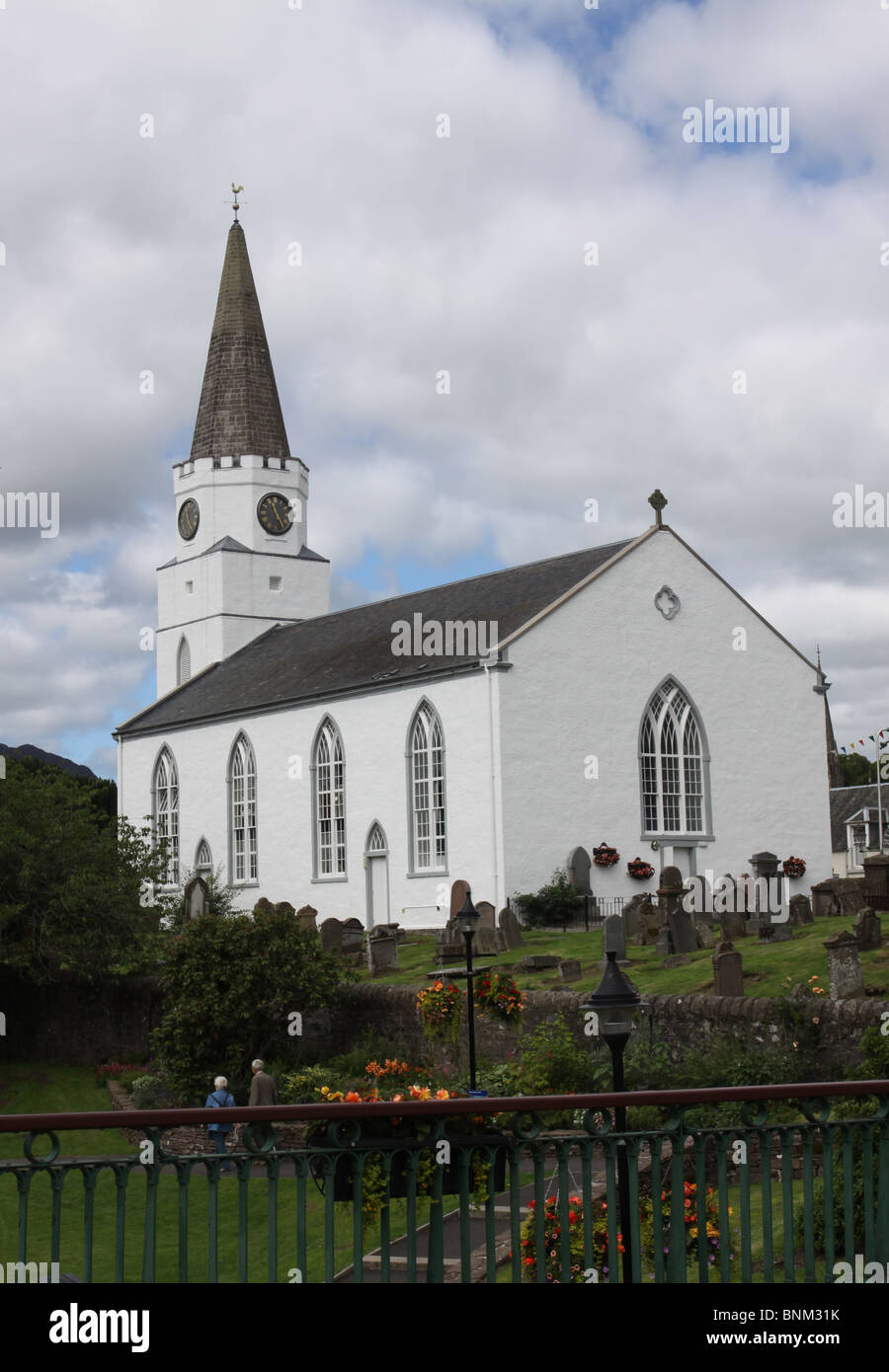 exterior of White church Comrie Scotland July 2010 Stock Photo - Alamy