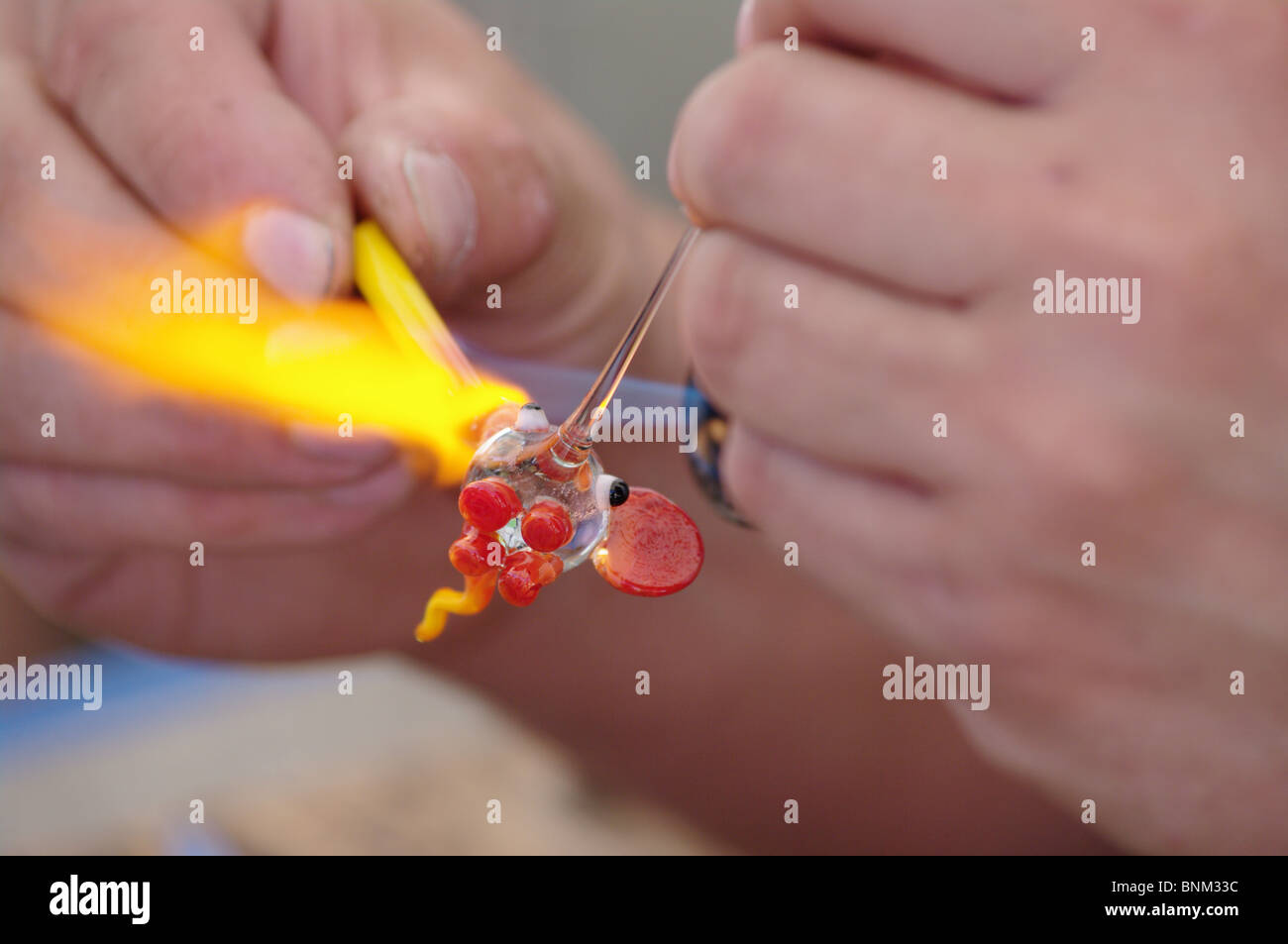 Making of a glass figurine Stock Photo - Alamy