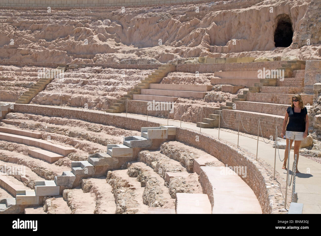 The Roman Theatre of Carthago Nova and Cathedral ruins of Cartagena in ...