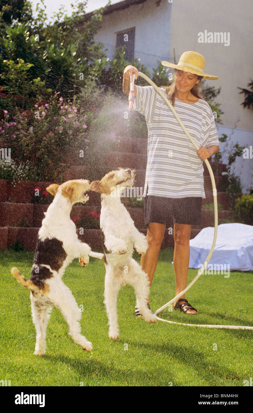 Woman sprayed water hi-res stock photography and images - Alamy