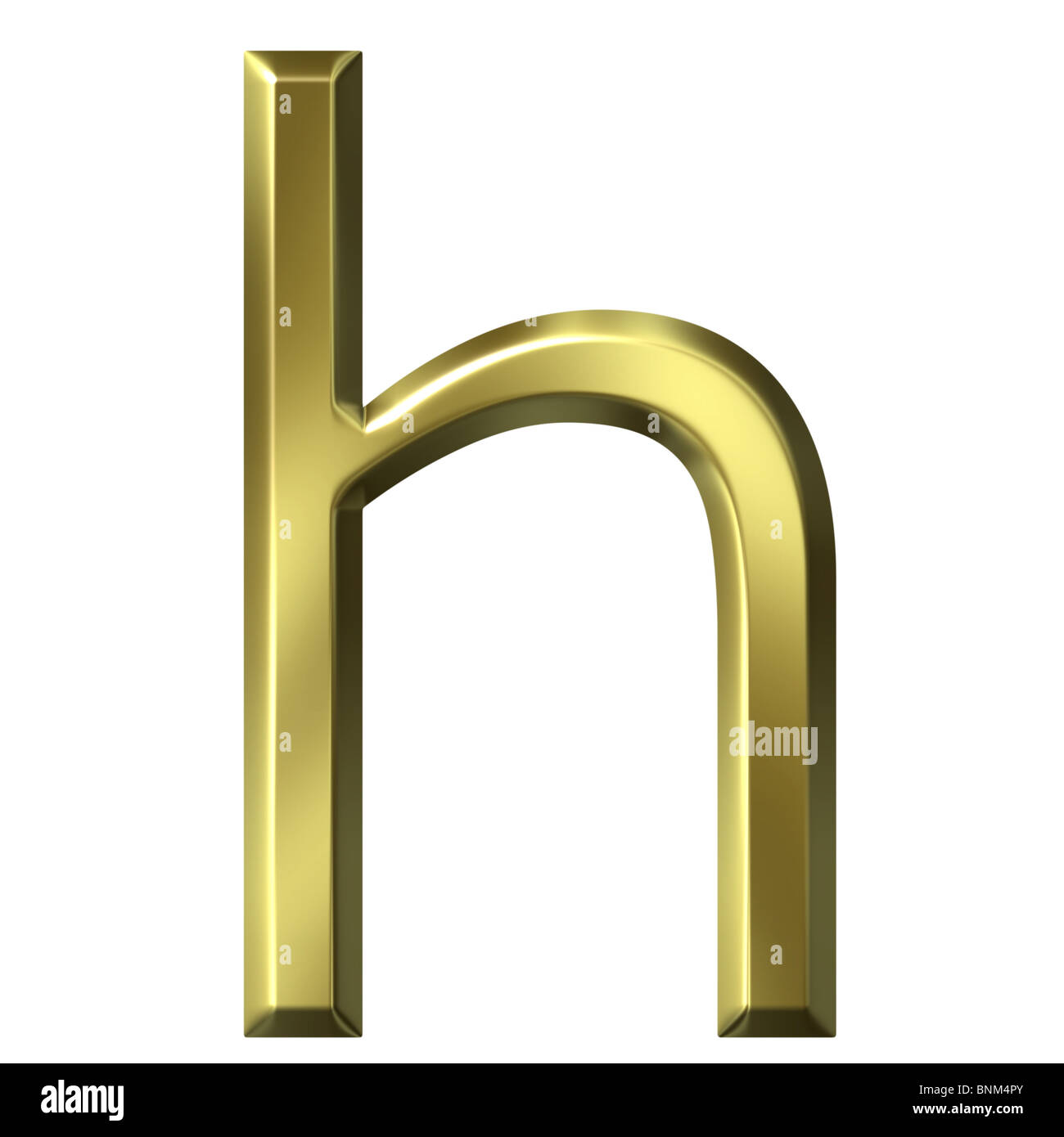 3d golden letter h Stock Photo - Alamy