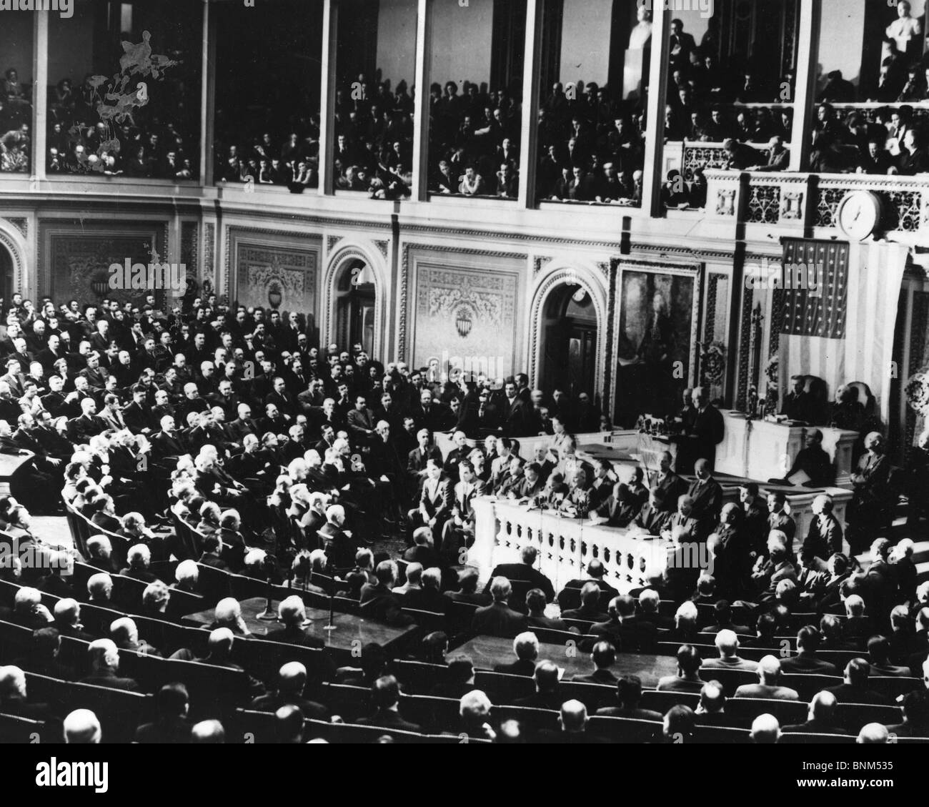 President roosevelt speech hi-res stock photography and images - Alamy