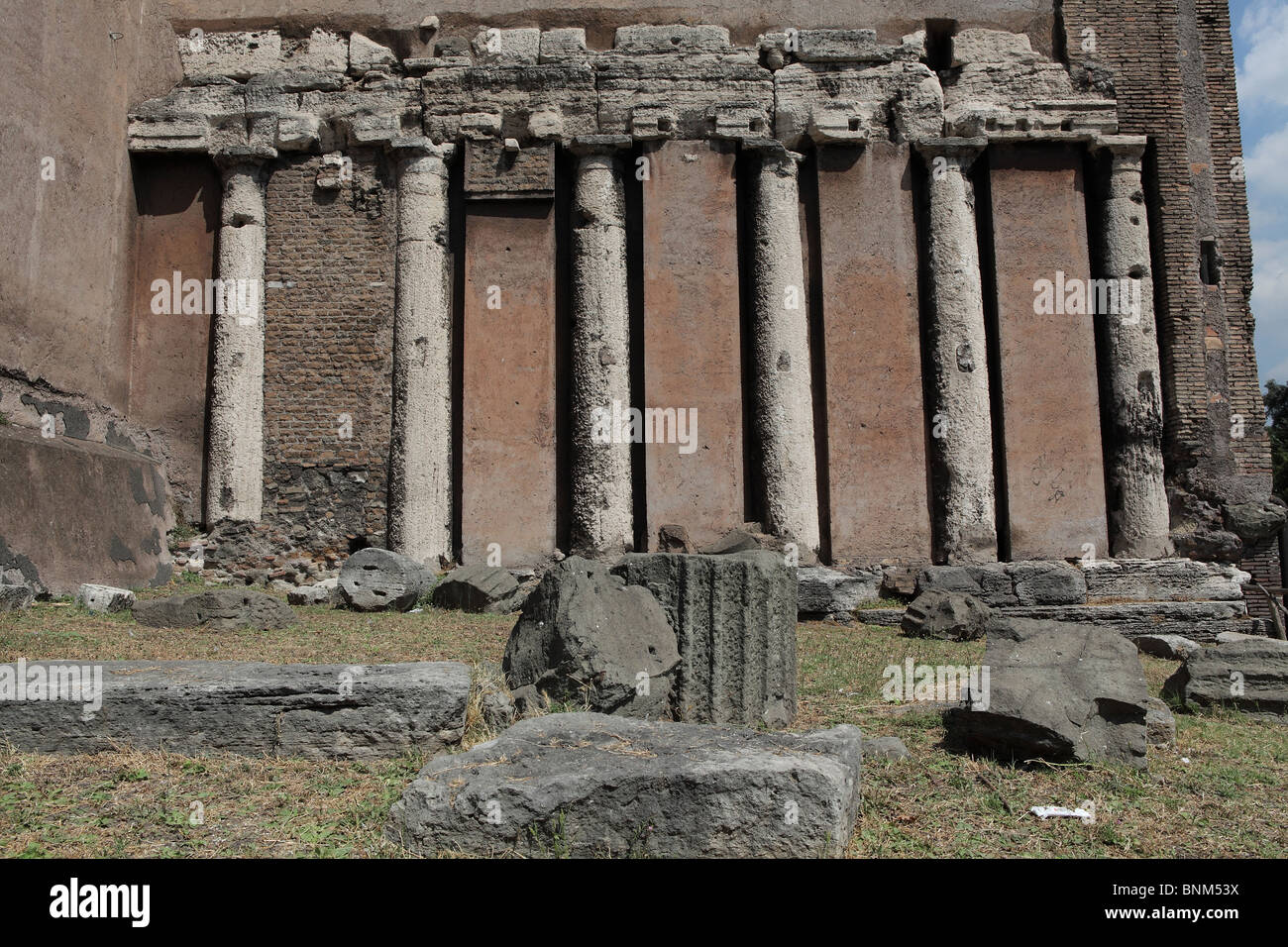 Ionic columns on the side of the church of Saint Nicholas in prison ...