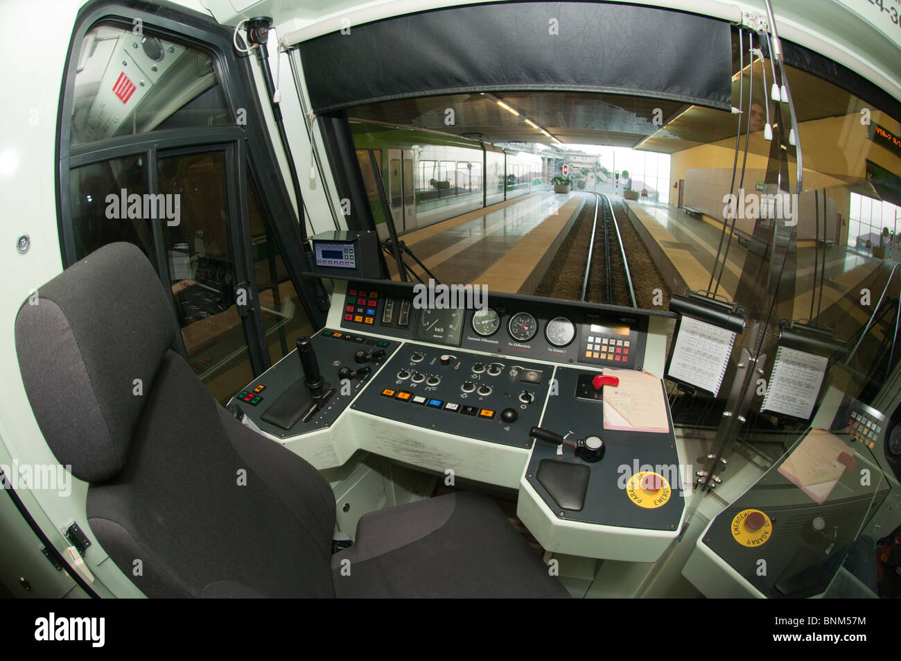 Control desk of the Rack-and-pinion railway between Monistrol and the ...