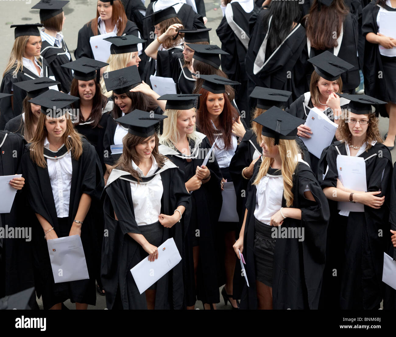 Female graduates after their graduation ceremony at Birmingham ...