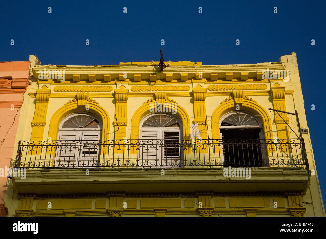 Colourful renovated colonial house in Old Havana, Habana Vieja, Cuba ...