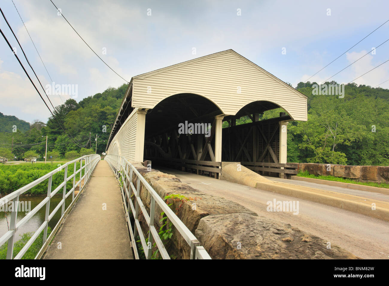 The Phillippi Covered Bridge over the Tygart Valley River, Phillippi ...