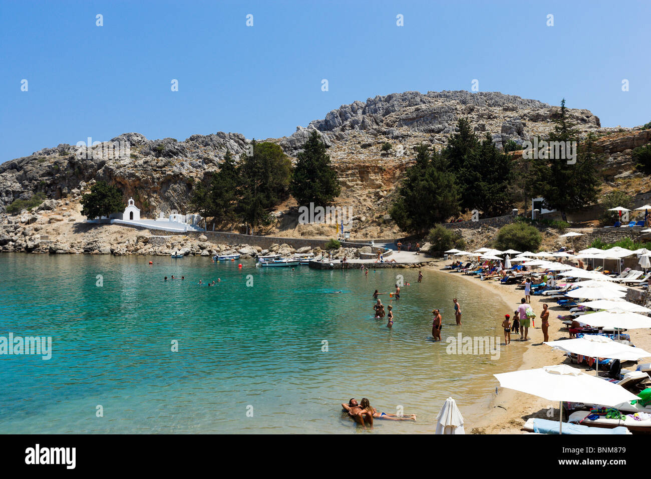 St Paul's Bay Beach, Lindos, Rhodes, Greece Stock Photo - Alamy