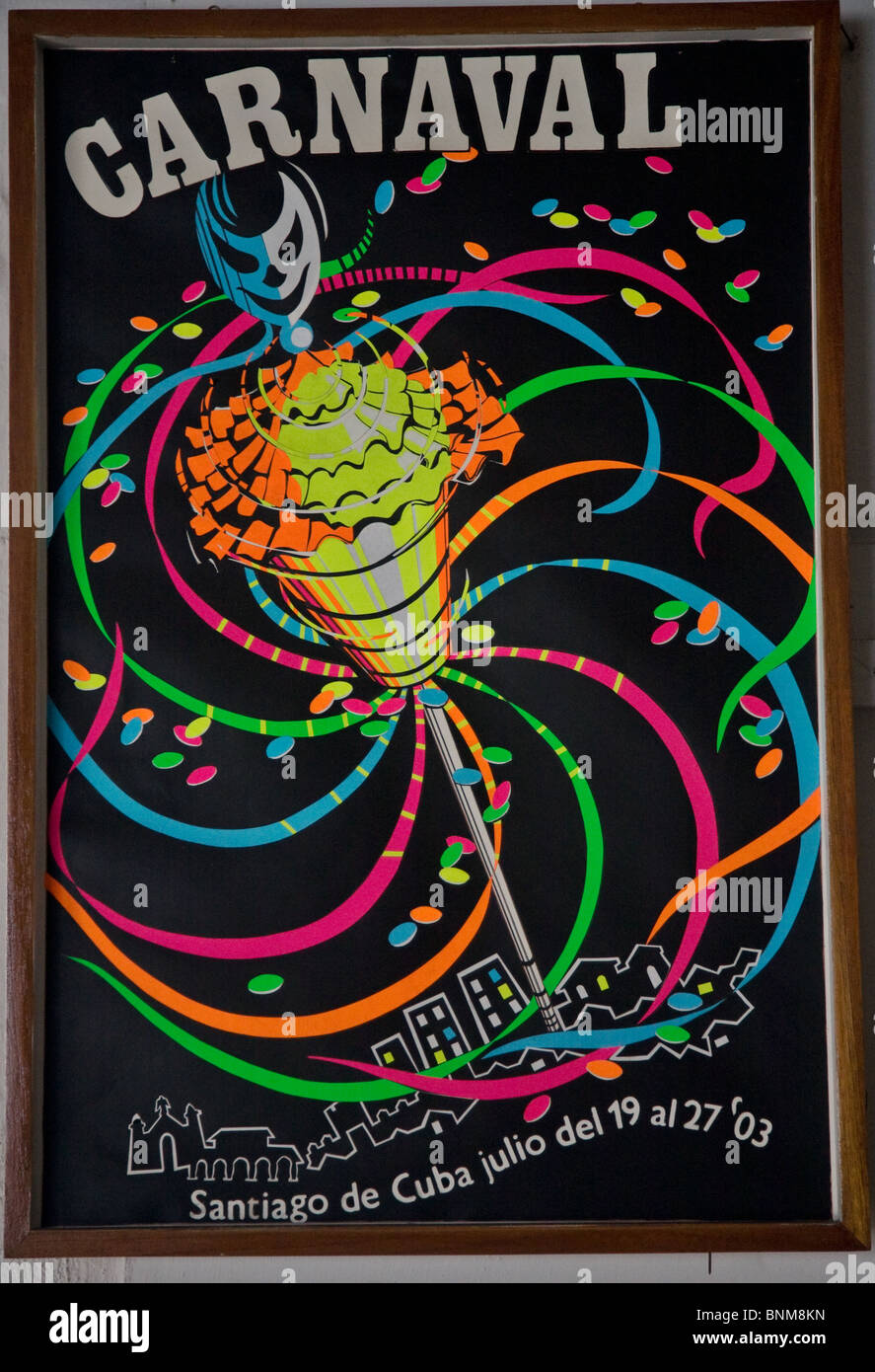 A poster in the Museo del Carnaval, Santiago de Cuba, Cuba Stock Photo ...