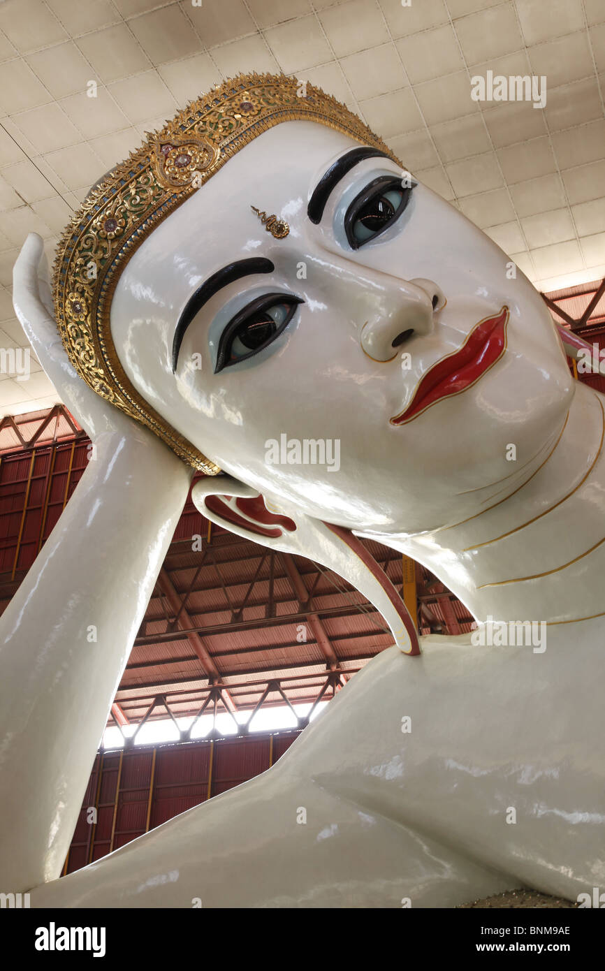 Myanmar Burma Burma Rangoon Yangon recumbent Buddha Buddha's statue ...
