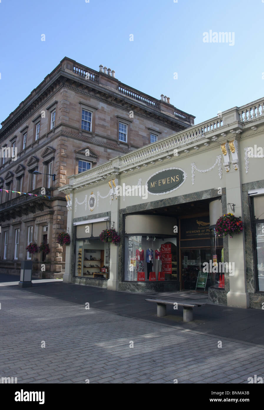 McEwans of Perth and shopping street Scotland July 2010 Stock Photo - Alamy