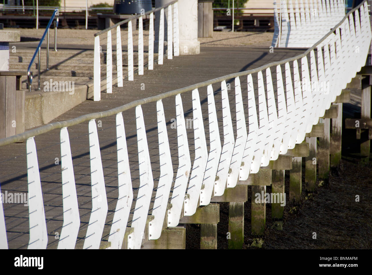 Hythe Hampshire UK Promenade Balustrade Stock Photo - Alamy