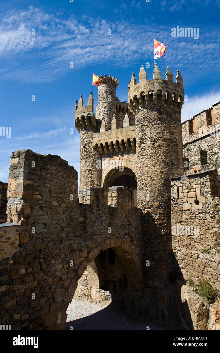 Spain Castile and Leon Ponferrada castle castle Middle Ages holidays ...