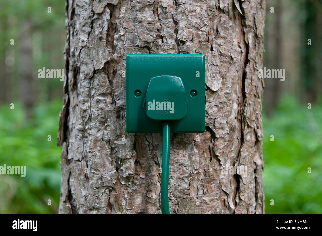 green power, cable, plug and socket Stock Photo - Alamy