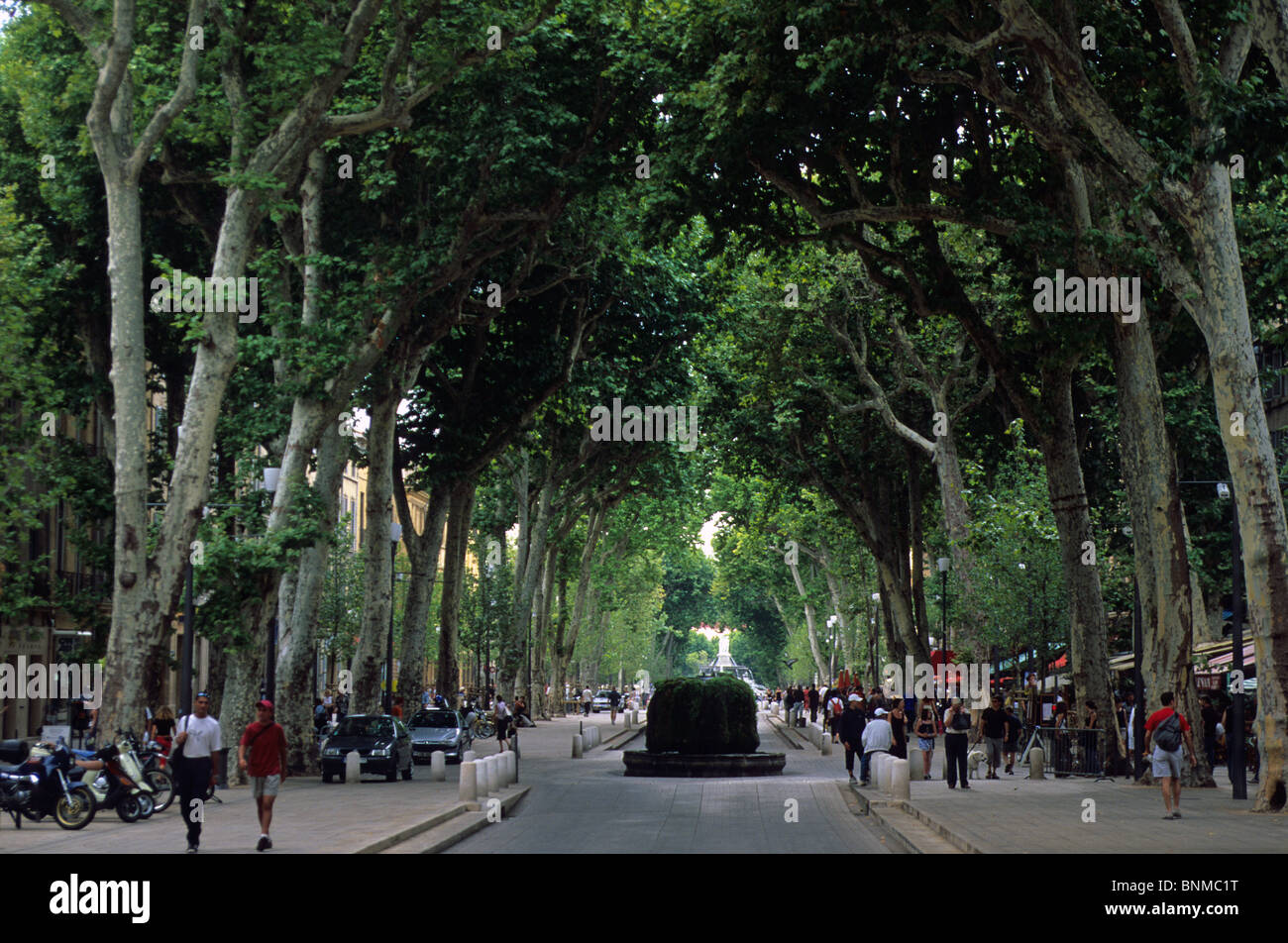 Aix-en-Provence France Provence Bouches-du-Rhône town city street ...