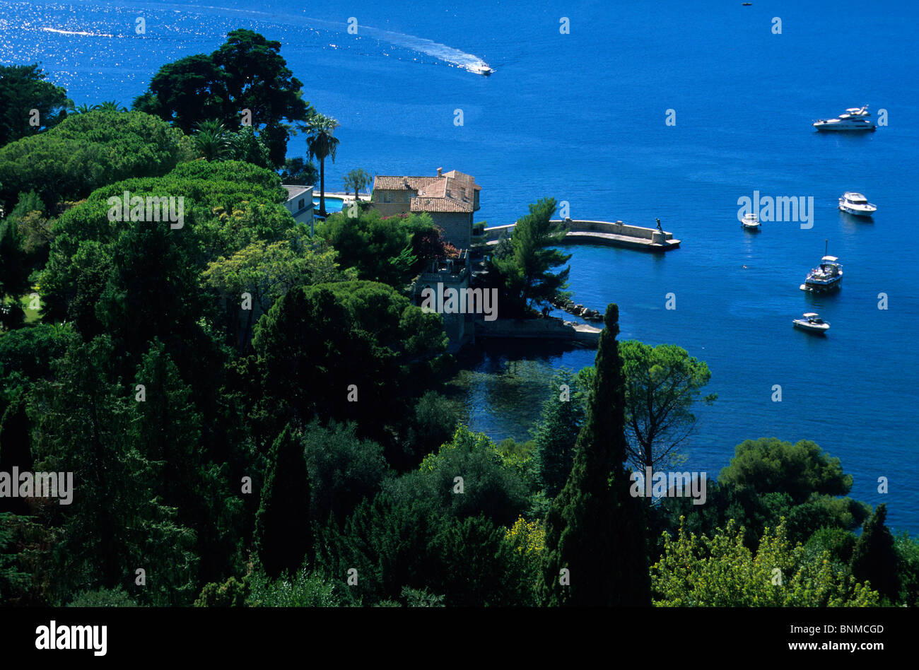 Cap Ferrat France Côte d'Azur Alpes-Maritimes sea Mediterranean Sea ...