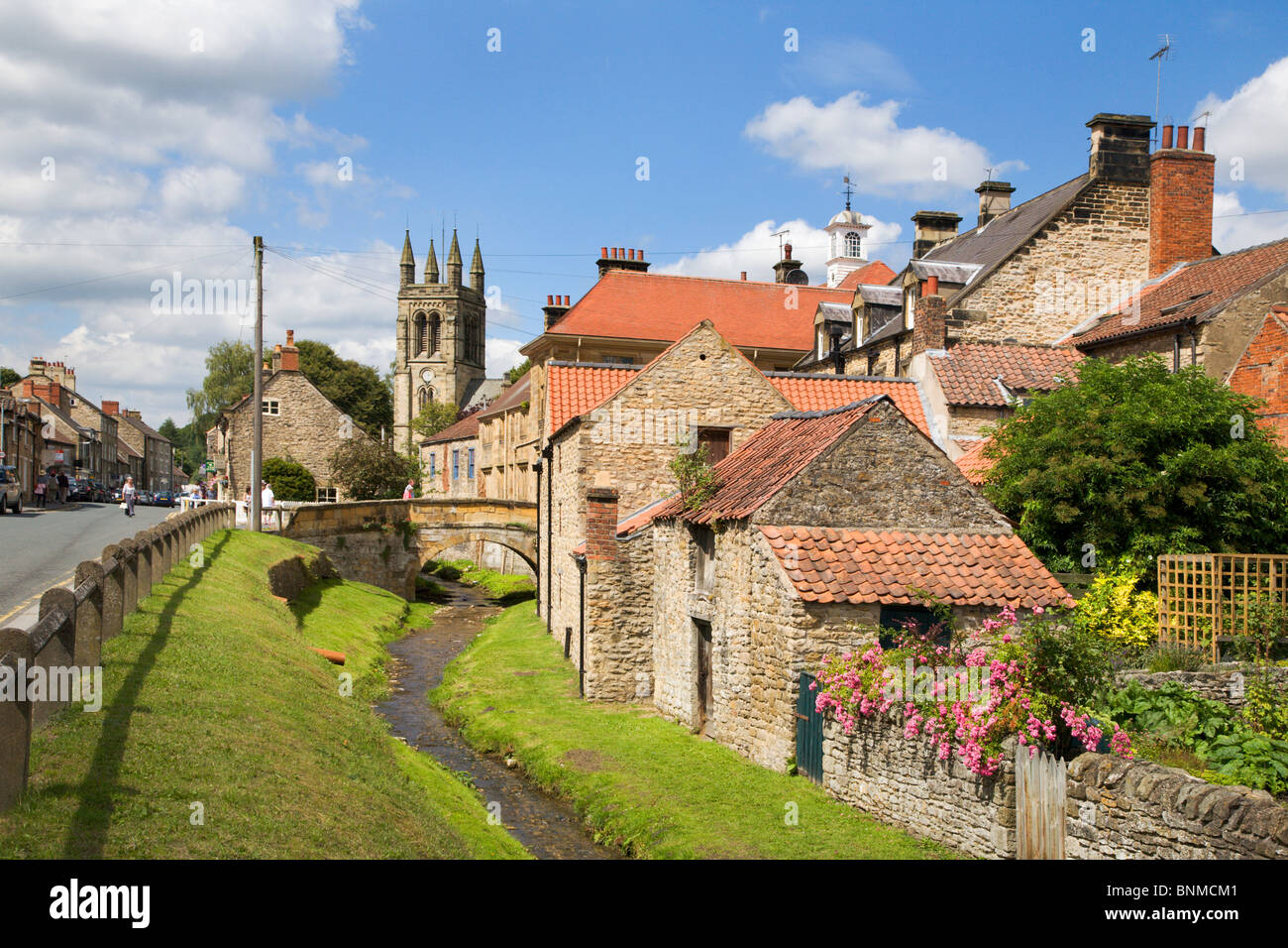 Beck and All Saints Church Helmsley North Yorkshire England Stock Photo ...