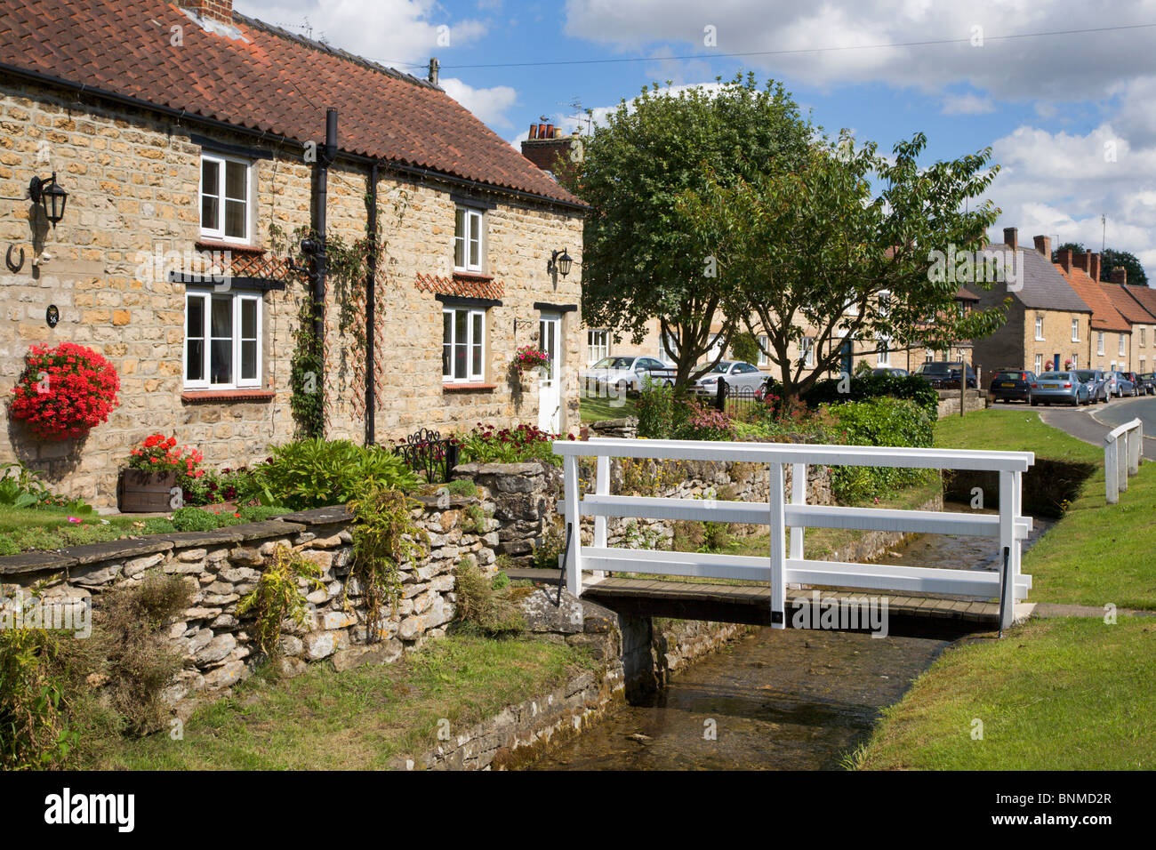 Bridge over the Beck on High Street Helmsley North Yorkshire England ...