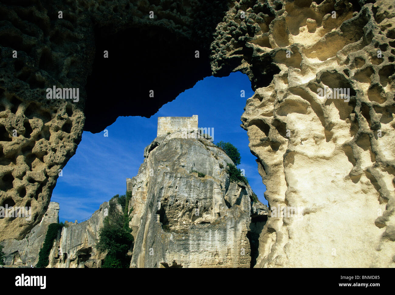 Les Baux France Provence Bouches-du-Rhône rock cliff decomposition ...