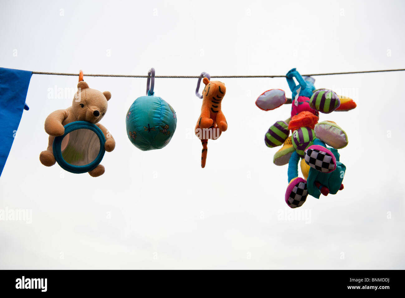 Teddy bear on a washing line hi-res stock photography and images - Alamy