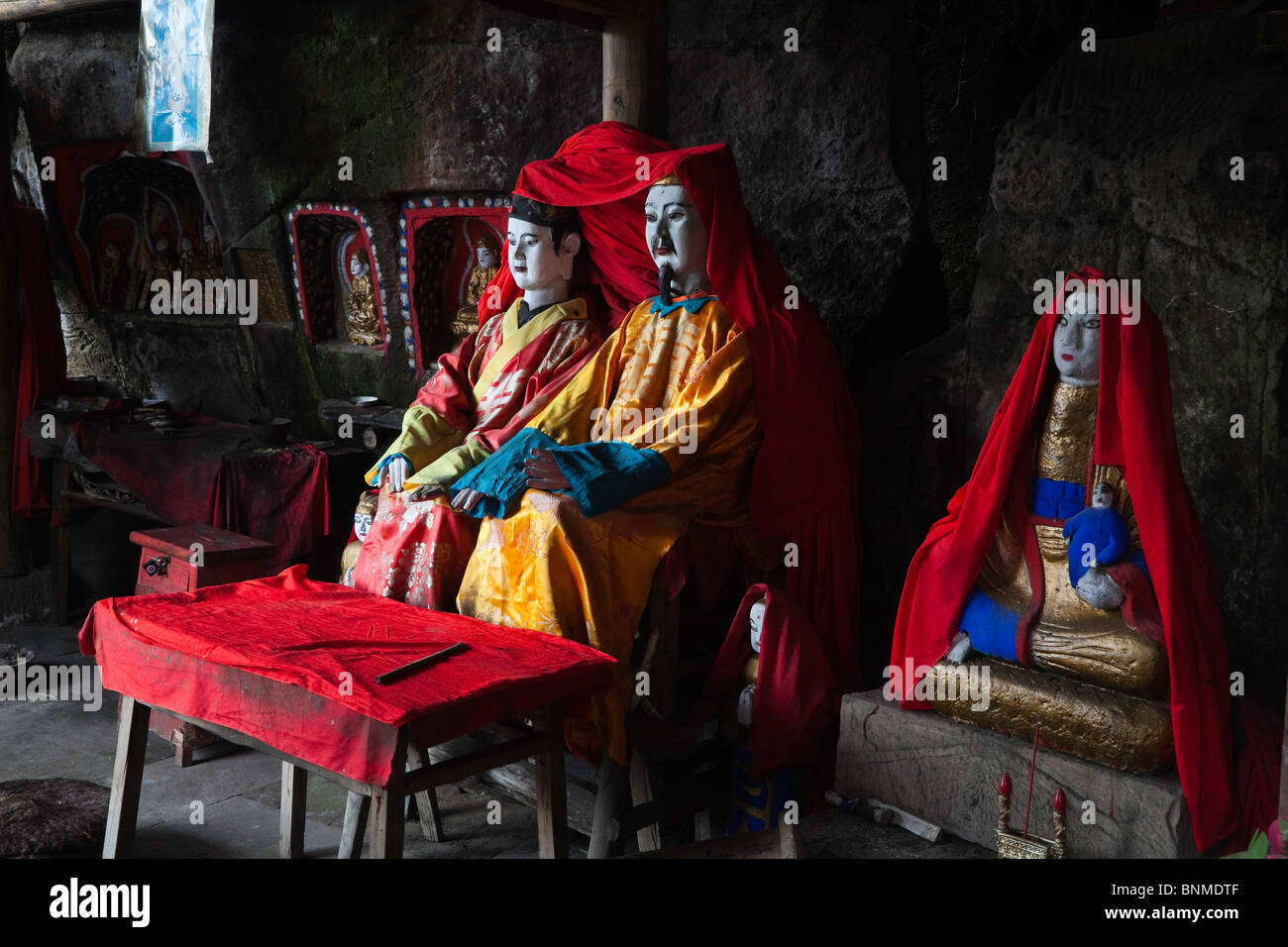 Religious statues in a temple in China Stock Photo - Alamy