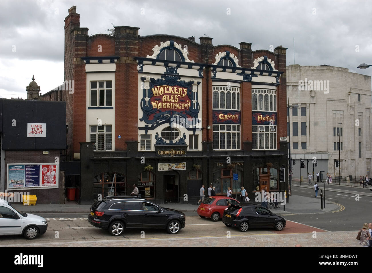 A view of the Crown Hotel from Lime Street Station in Liverpool Stock ...