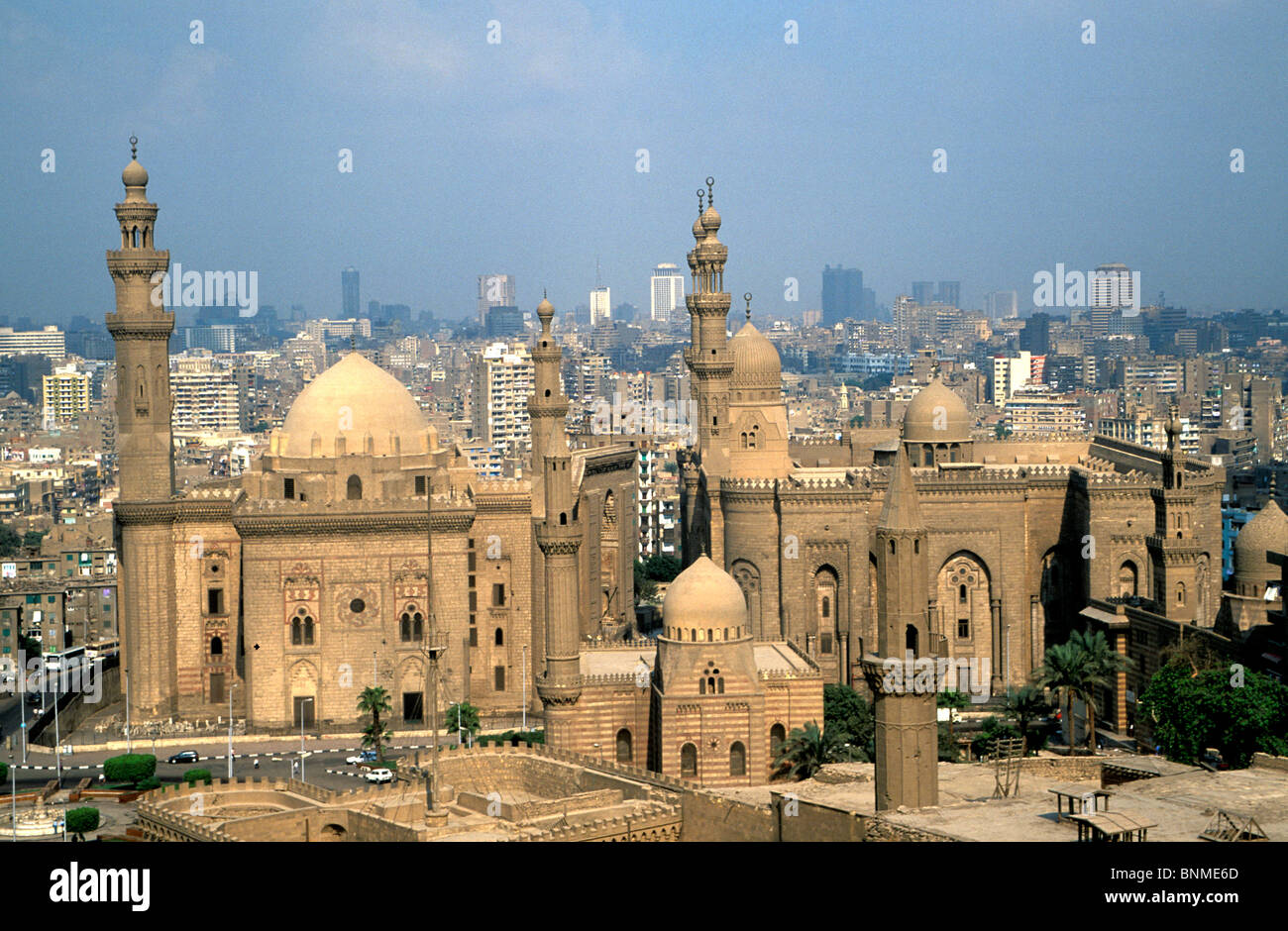The Sultan Hassan and the Rifai Mosque (right) in Cairo Egypt Stock ...