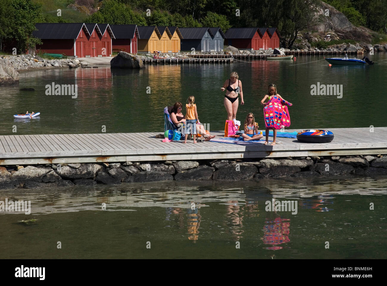 Beach at Solvorn Town, Norway Stock Photo - Alamy