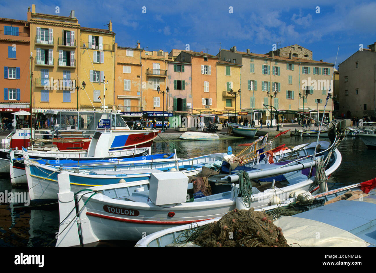 Saint-Tropez France Côte d'Azur Var town city houses homes sea ...