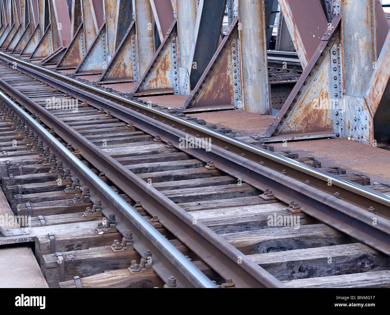 Train line crossing Stock Photo - Alamy