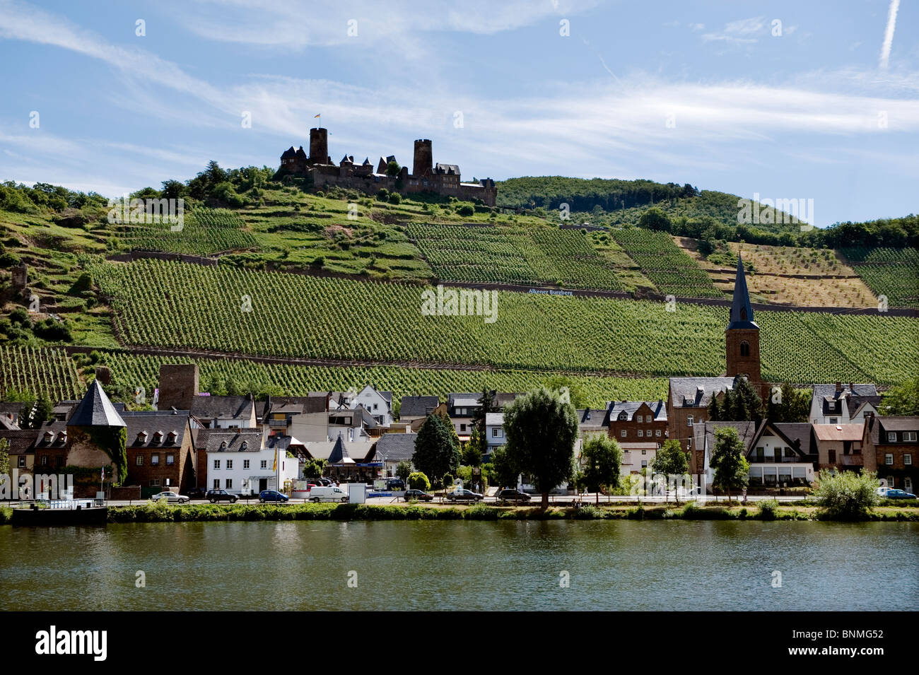 Germany. Alken on the lower Mosel, Moselle River, in the centre of the ...