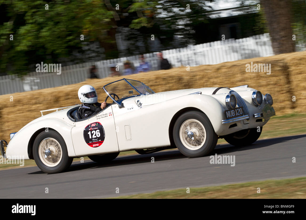 1950 Jaguar XK120 "Nub 120" rally car at the 2010 Goodwood Festival of ...