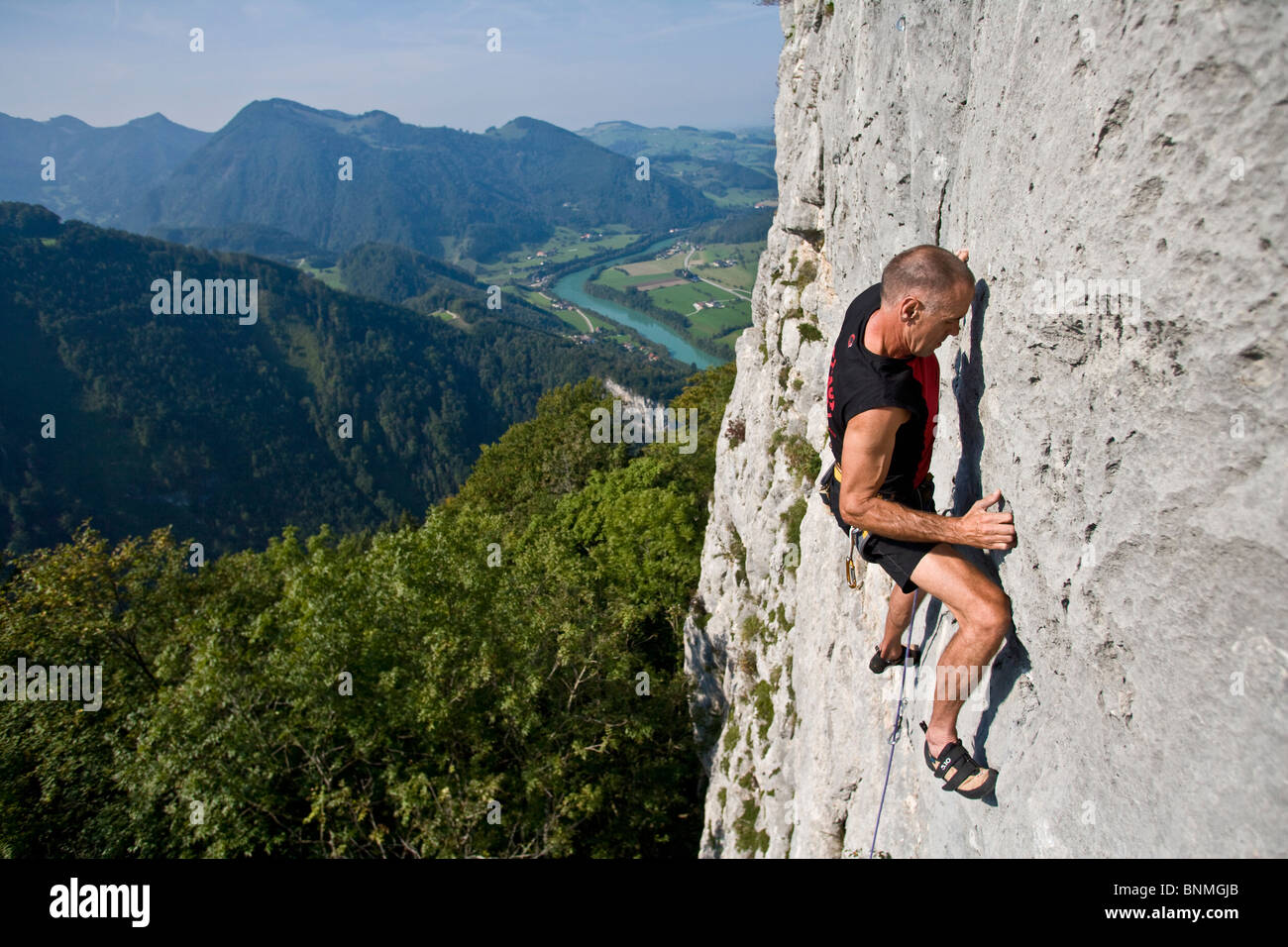 climb sport Ennstal Losenstein Nixloch Austria mountain wall ...