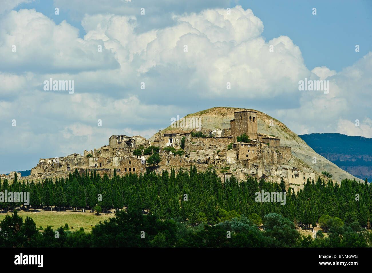 Old ruined town in the Pyrenees near JACA Stock Photo - Alamy