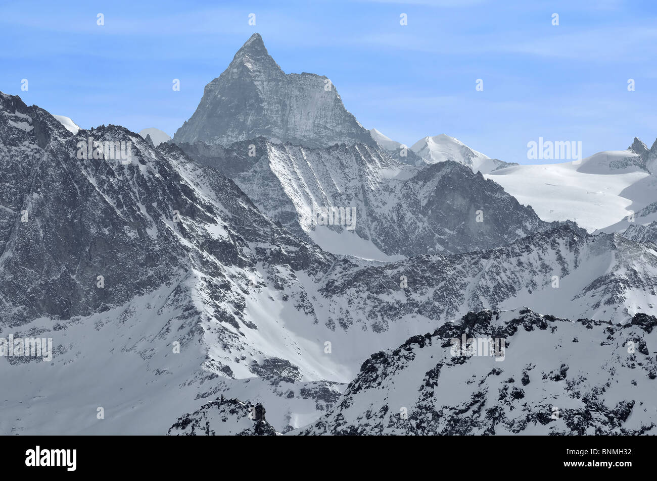 mountain; peak; summit; alps; alpine; snow; winter; ice; west; europe ...