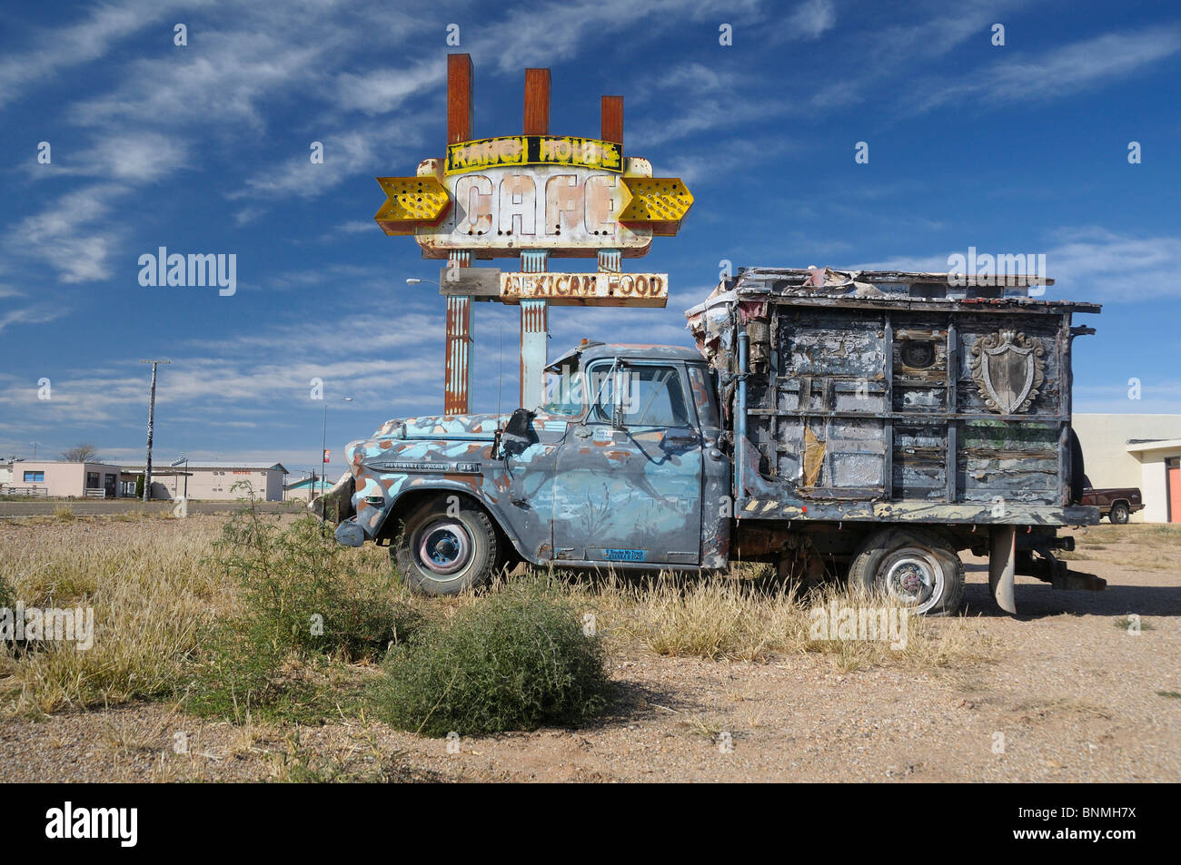 old Ranch house cafe sign sign cafe car Old Route 66 nostalgia ...